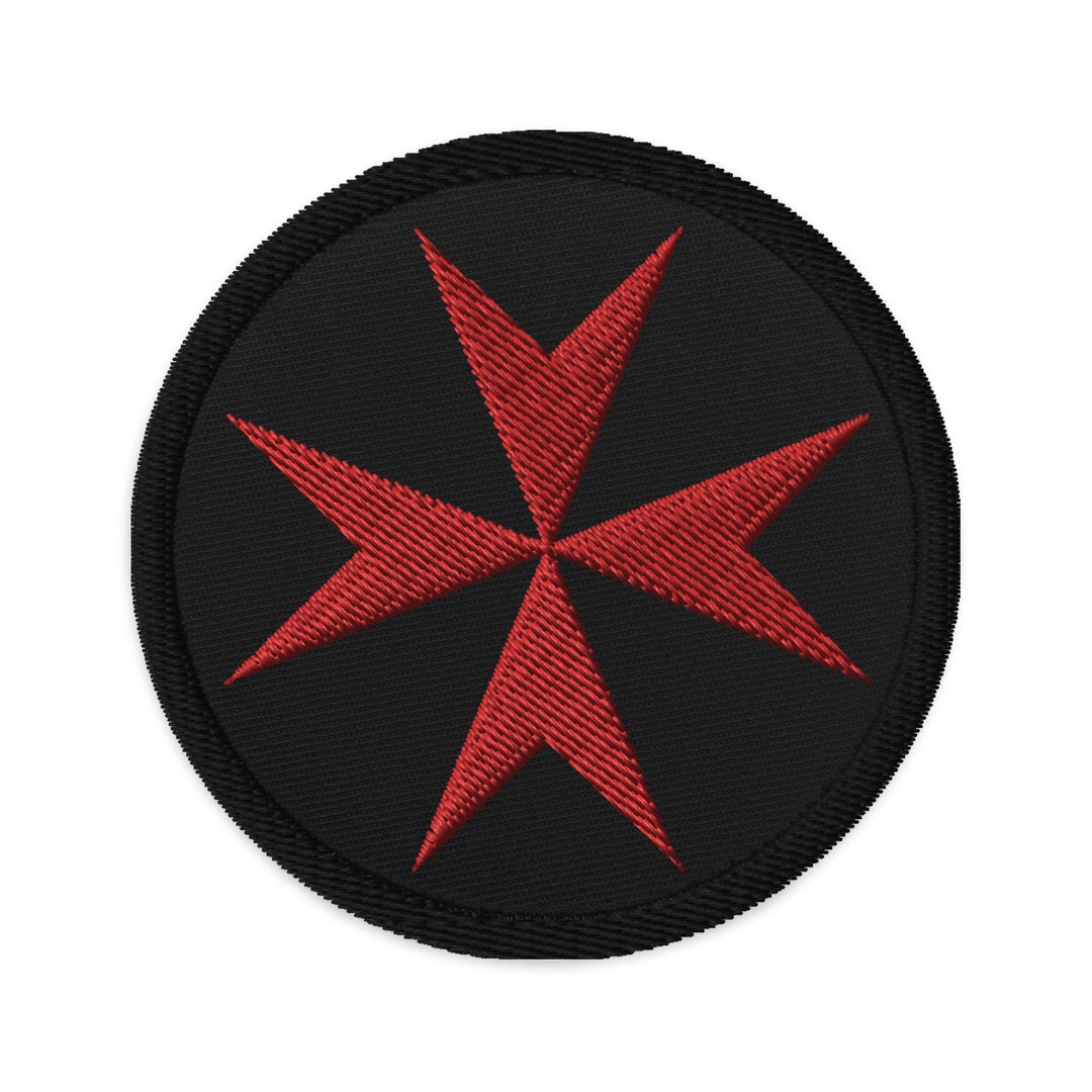 Red Maltese Cross Catholic Embroidered Patches - Etsy