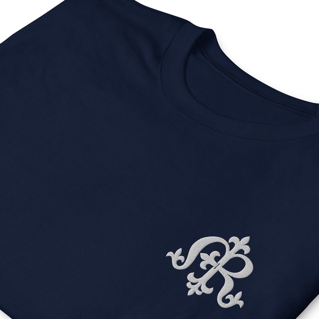 Auspice Maria Catholic Virgin Mary Insignia Monogram Embroidered Short ...