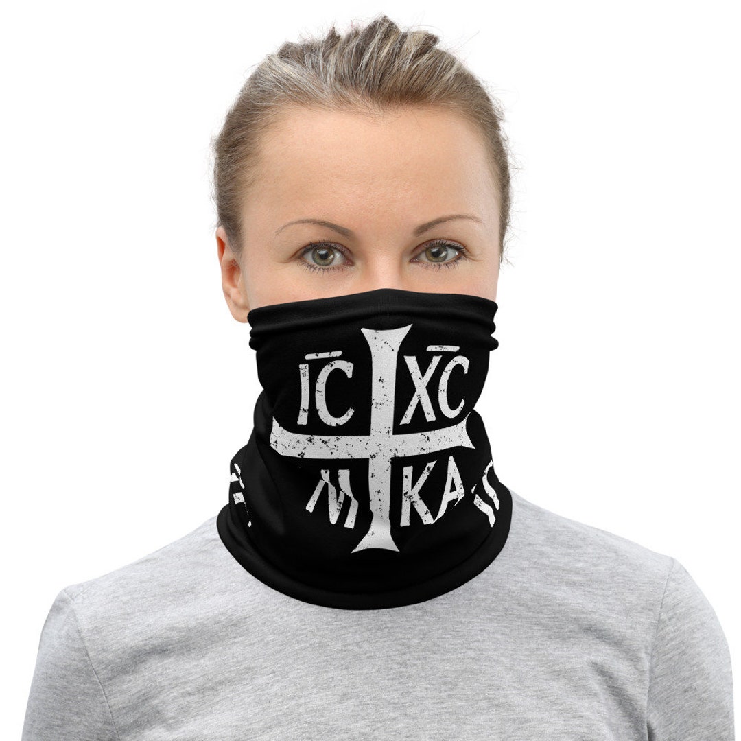 Christogram IC XC NIKA Jesus Christ is Winner Orthodox Face Mask Neck ...