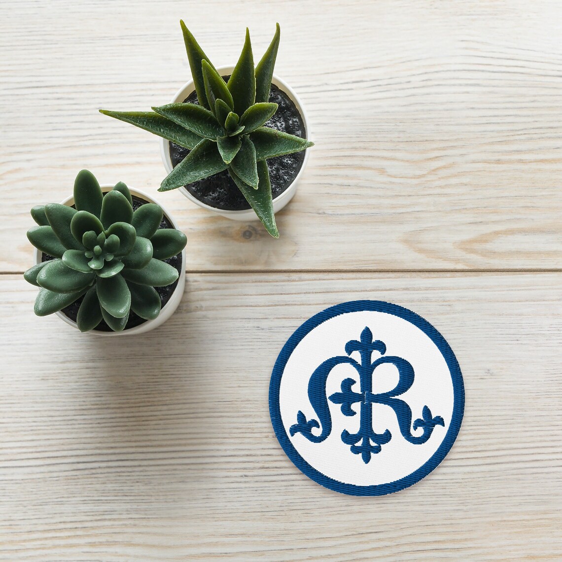 Auspice Maria Catholic Virgin Mary Insignia Monogram Embroidered Patch ...