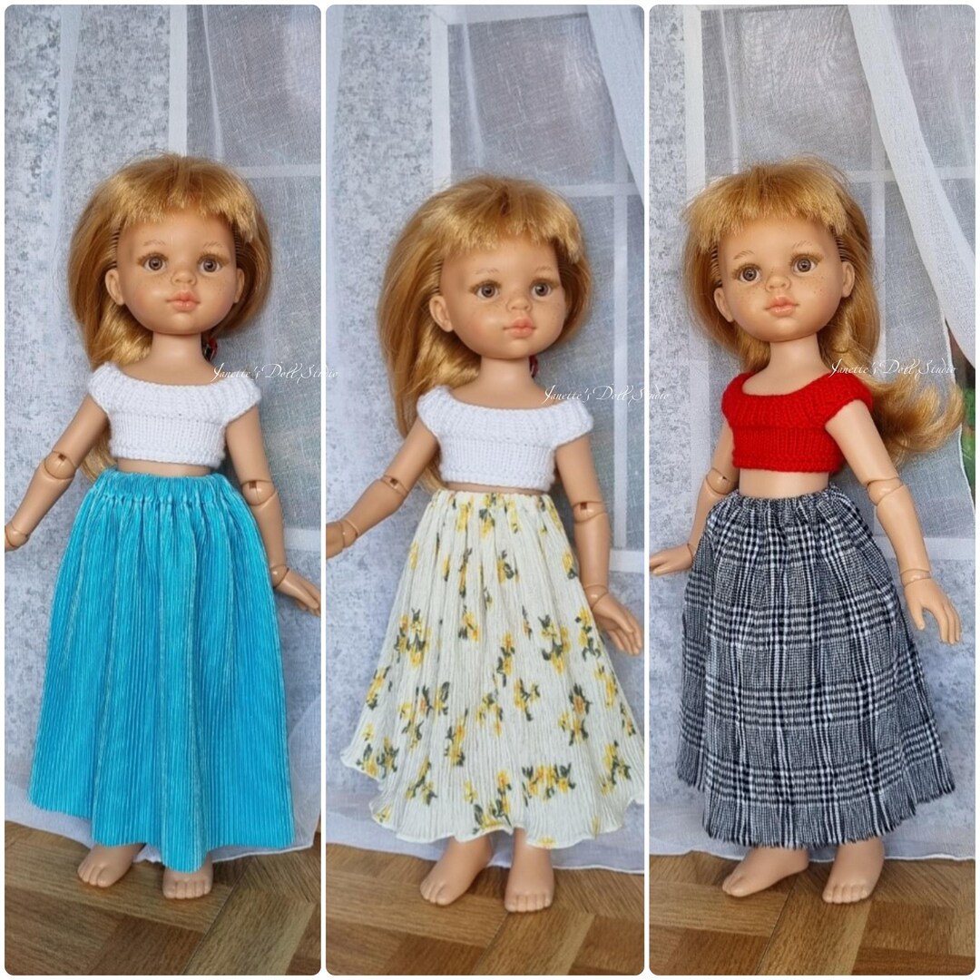 Handmade Doll Clothes Paola Reina Doll Fun Summer Top Skirt Outfit Doll ...