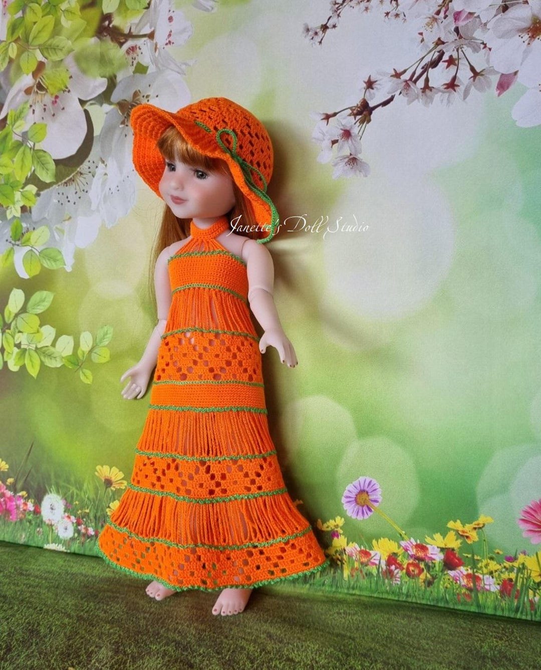 Ruby Red Fashion Friends Doll Dress Hat 14.5 Inch Doll Clothes Ruby Red ...