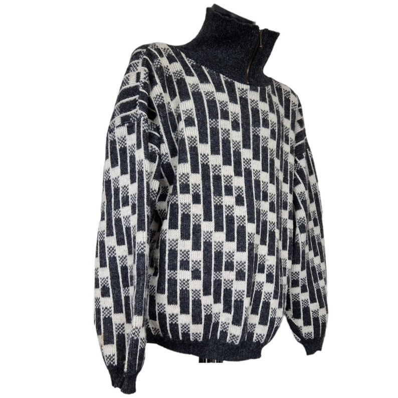 People DK Ronde Woolmark 100% Wool 1/4 Zip Sweater. Size XL. Made in ...