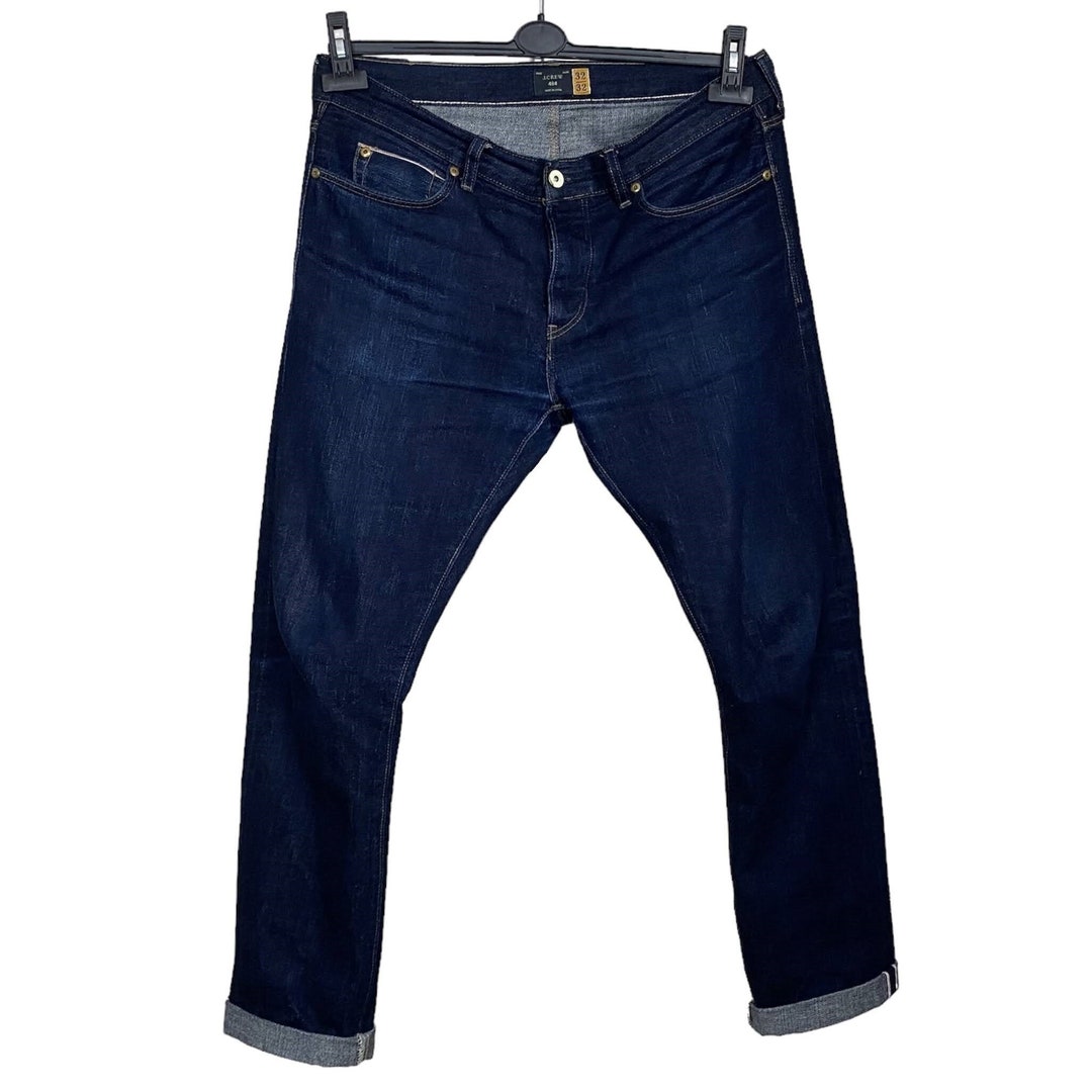 J.crew 484 Faded Indigo Blue Selvedge Straight Tapered Fit - Etsy