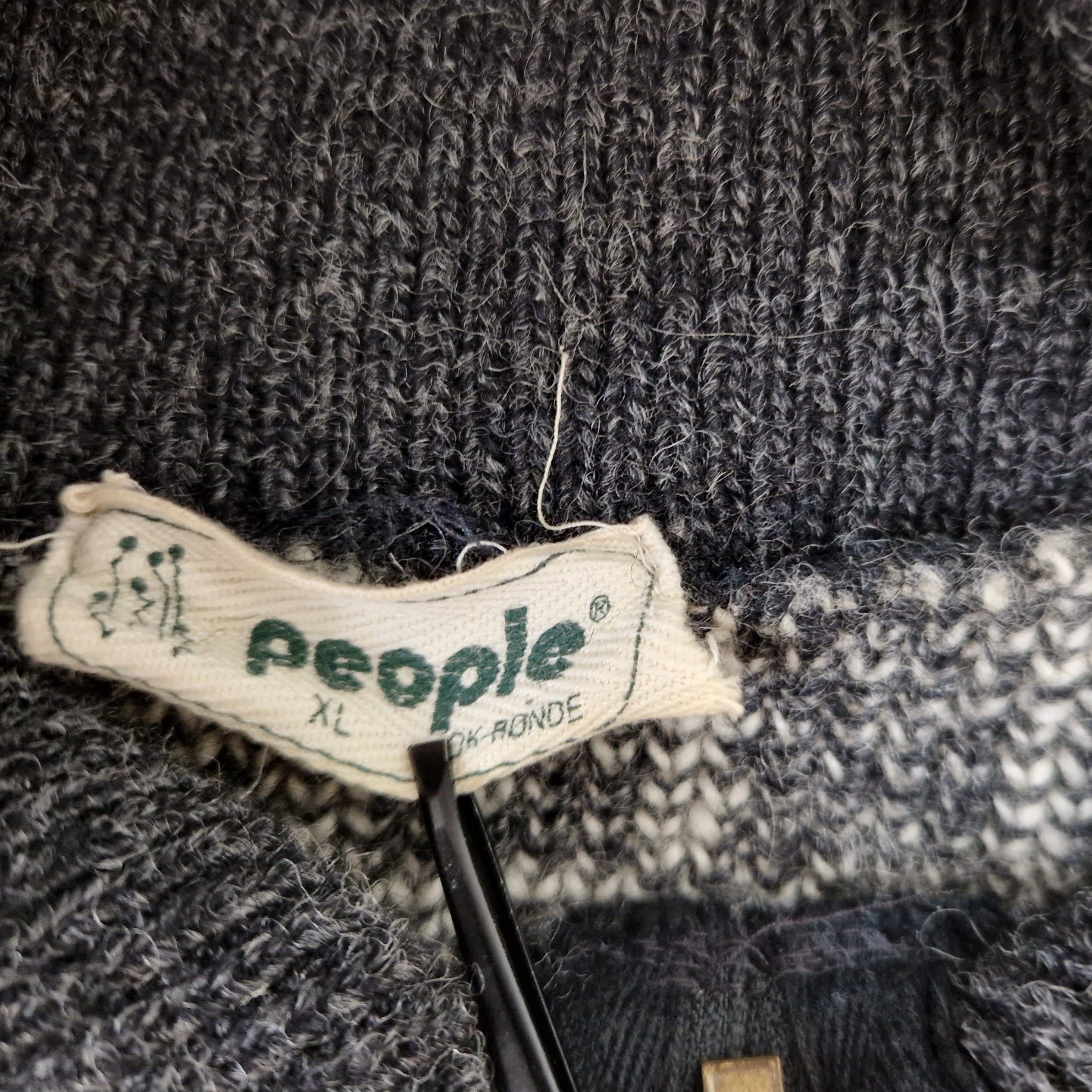 People DK Ronde Woolmark 100% Wool 1/4 Zip Sweater. Size XL. Made in ...