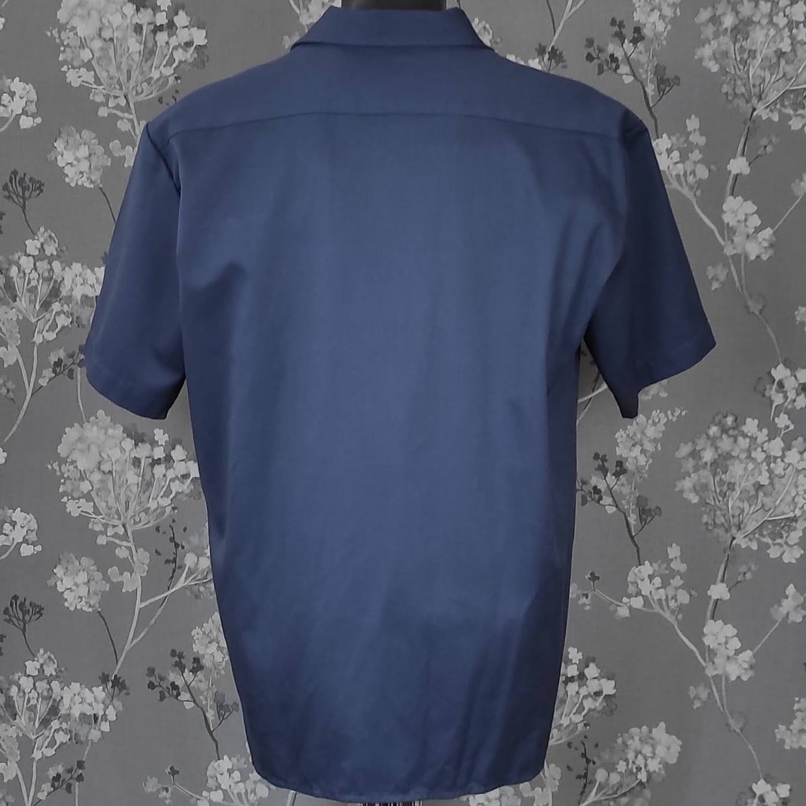 Dickies Short Sleeve Work Shirt Navy Blue Size L Etsy