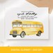 School Bus Clipart - Watercolor Yellow Schoolbus PNG for Educational ...