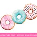 Watercolor Donuts Clipart Bundle, PNG Graphics Digital Download ...