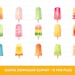 Popsicle Clipart Bundle, Rainbow Icy Poles PNG Commercial Use Colorful ...