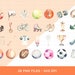 Sports Clipart Bundle - Watercolor Balls Soccer Football Cricket ...