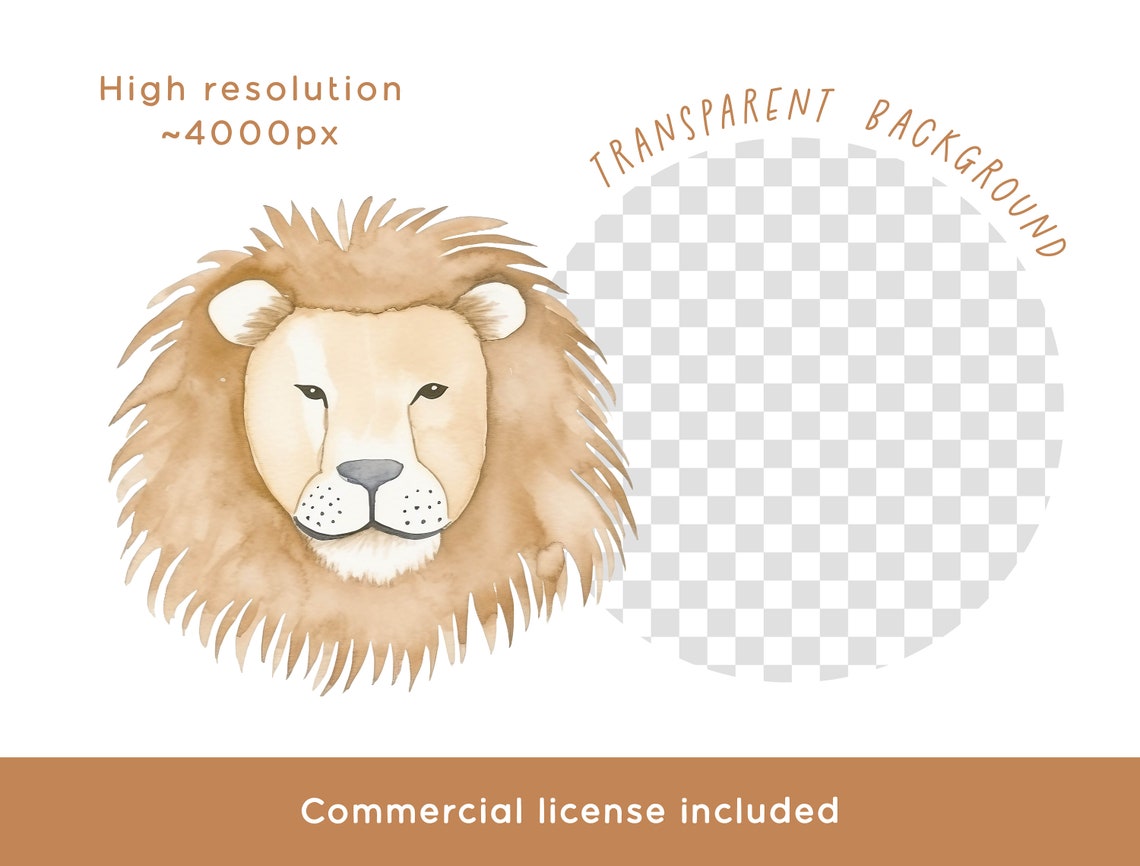 Party Animals Clipart Bundle, Watercolor Safari Jungle Zoo Animals With ...