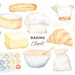 Baking Clipart Bundle Set, PNG Digital Download Watercolor Bakery ...