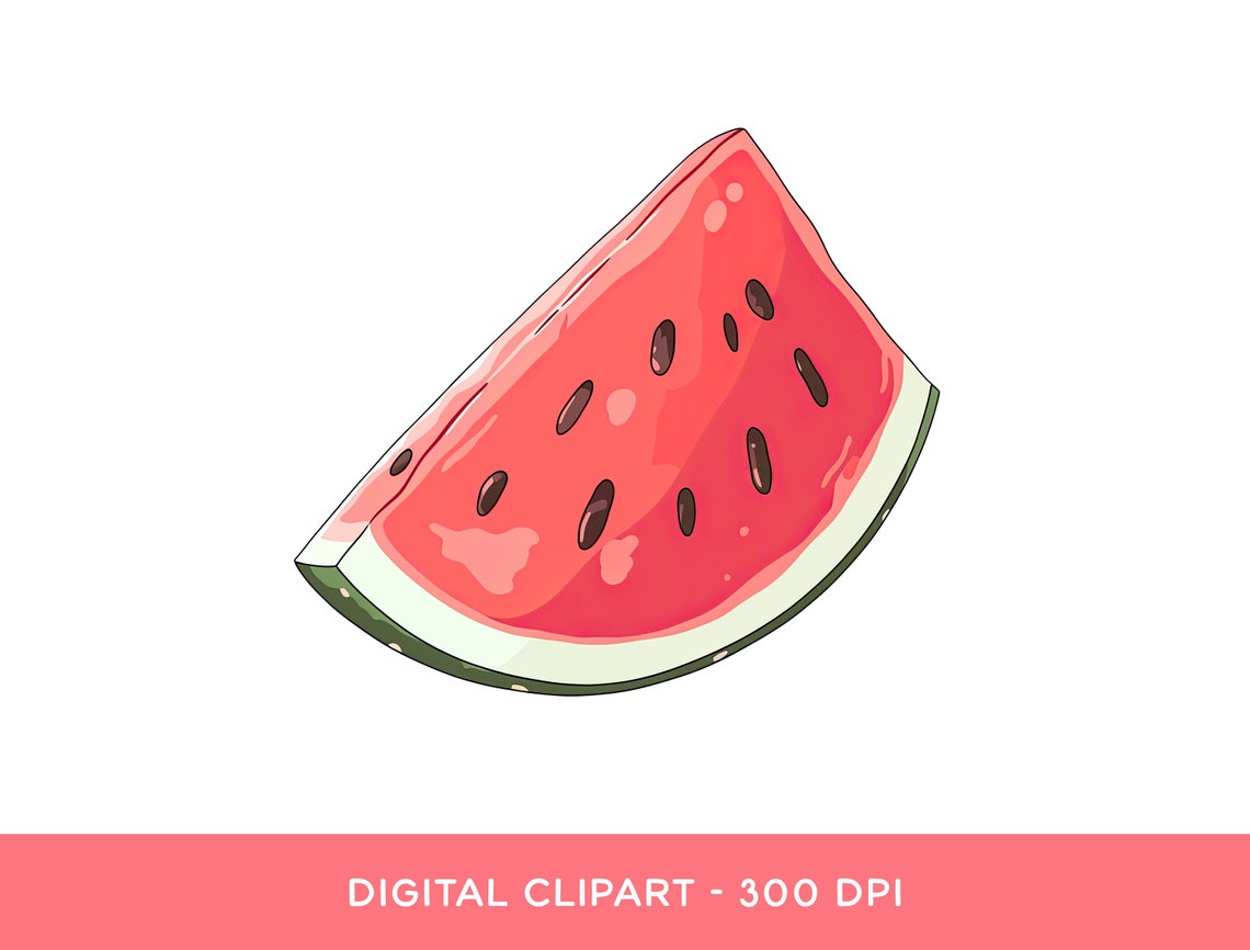 Watermelon Clipart Bundle, Watercolor Summer Fruit Slices PNG Clip Art ...