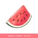 Watermelon Clipart Bundle, Watercolor Summer Fruit Slices PNG Clip Art ...