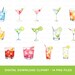 Cocktail Clipart Bundle, Watercolor Alcoholic Drinks Martini ...