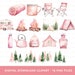 Pink Camping Clipart Bundle, Watercolor Adventure Camper Tent Campfire ...