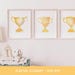 Trophy Clipart Bundle, PNG Graphics Digital Download Watercolor Golden ...