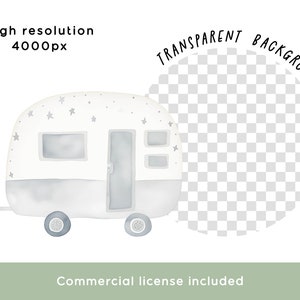 Camping Clipart Bundle, Camping Supplies Tent Caravan Camper Picnic ...