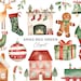 Christmas Clipart Bundle, PNG Digital Download Watercolor Red Green ...