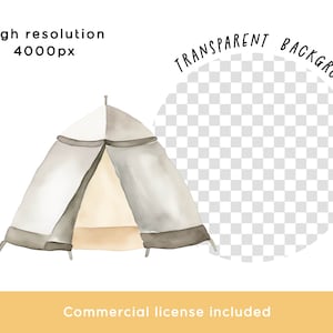 Camping Clipart Bundle, Adventure Watercolor Camper Caravan Picnic Tent ...