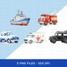Vehicles Clipart Bundle - Watercolor Emergency Vehincles Ambulance ...