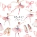 Ballet Clipart Bundle Set, Ballerina Dancer Watercolor Tutu Floral Bow ...
