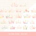 Crowns Clipart Bundle, Watercolor Pink Princess Crowns Rainbow Pink ...