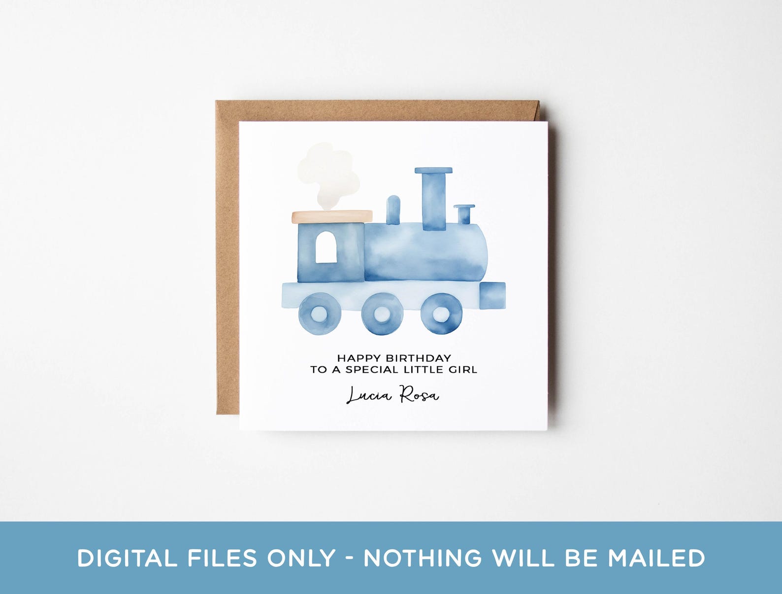 Train Clipart Bundle, PNG Download Watercolor Blue Vintage Classic ...