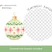 Christmas Baubles Clipart Bundle, PNG Graphics Digital Download ...