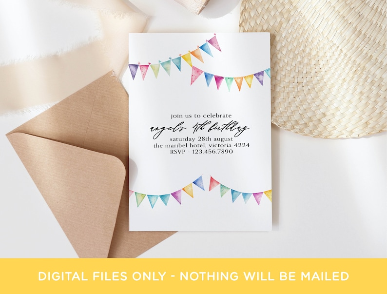 Bunting Clipart Bundle, Watercolor Pastel Flag PNG Digital Download ...
