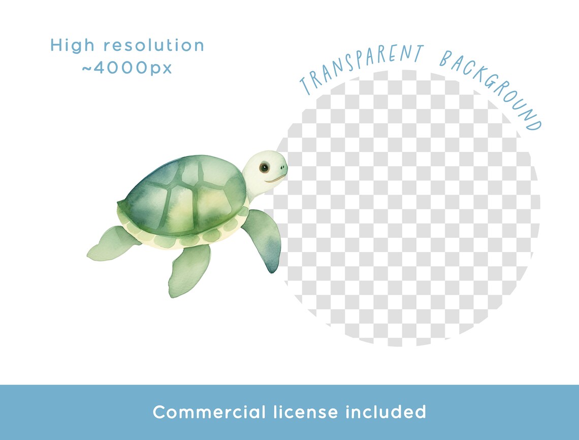 Ocean Clipart Bundle, Watercolor Under the Sea Creatures Animals Beach ...