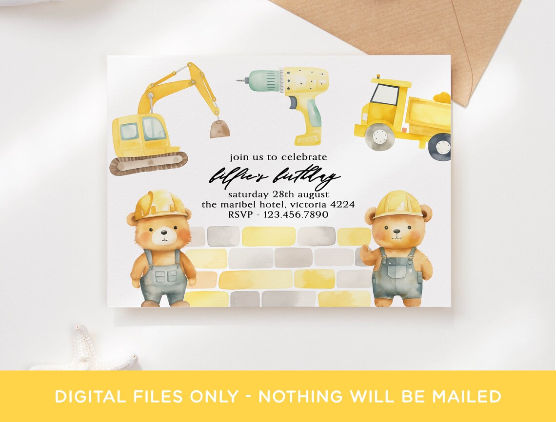 Builder Bear Clipart Bundle, Construction Teddy Digger Excavator Dump ...