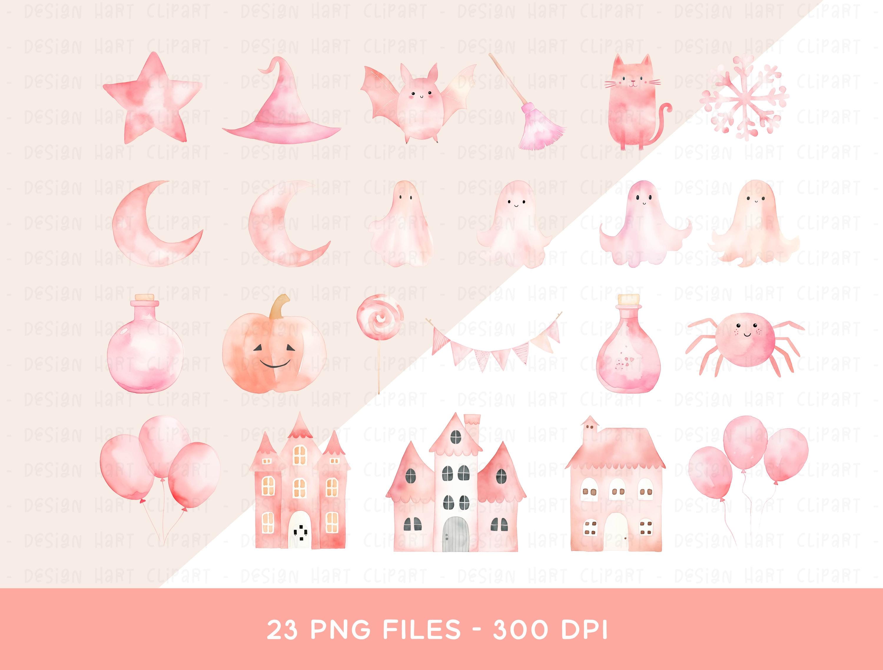 Halloween Clipart Bundle, PNG Graphics Digital Download Watercolor ...