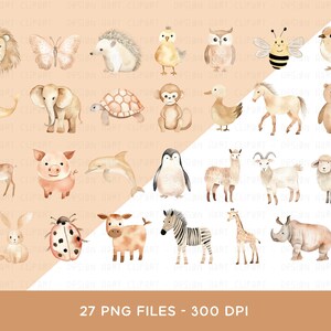 Boho Animal Clipart Bundle Set, PNG Sublimation Graphics Digital ...