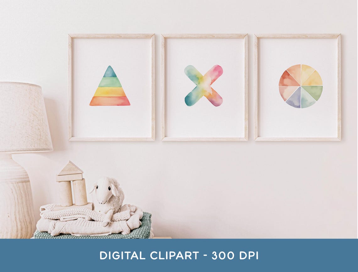 Maths Clipart Bundle, PNG Graphic Digital Download Watercolor ...