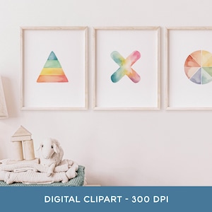 Maths Clipart Bundle, PNG Graphic Digital Download Watercolor ...