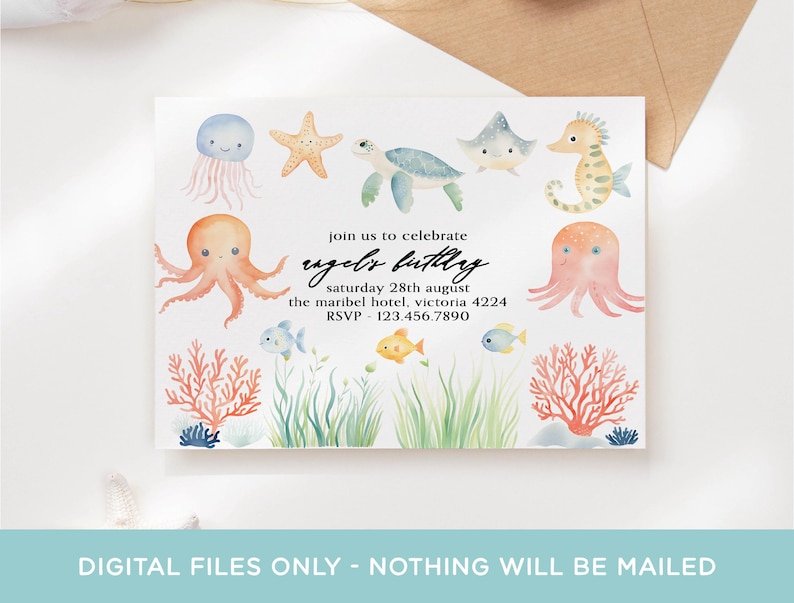 Ocean Clipart Bundle, PNG Graphic Digital Download Watercolor Under Sea ...