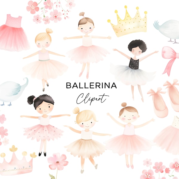 Ballerina Clipart - Etsy