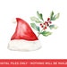 Santa Hat Clipart Bundle: Watercolor Christmas Red Hat PNG Sublimation ...