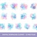Watercolor Clipart Bundle - Pink Blue Purple Brush Stroke Splash Smudge ...