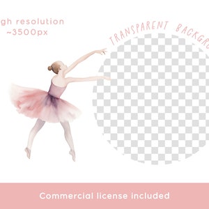 Ballet Clipart Bundle Set, Ballerina Dancer Watercolor Tutu Floral Bow ...