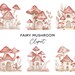 Fairy Mushroom Clipart Bundle - Whimsical Blush Pink Magical Fairy ...