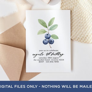 Blueberry Clipart Bundle Set, Watercolor PNG Graphics for Commercial ...