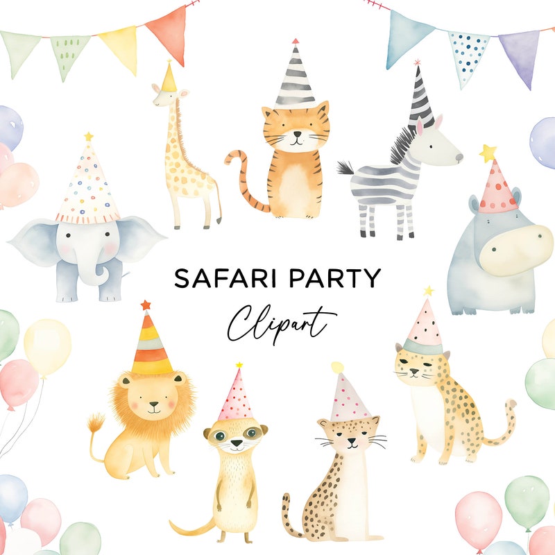 Watercolor Zoo Animal Cutouts - Etsy