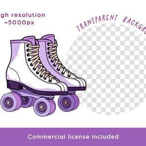 Retro Rollerskates Clipart Bundle, 90s Skates Groovy PNG Graphics ...