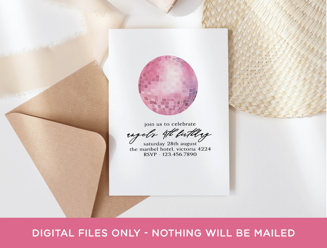 Cowgirl Disco Clipart Bundle, Pink Cowboy Guitar Disco Ball Boots Hat ...