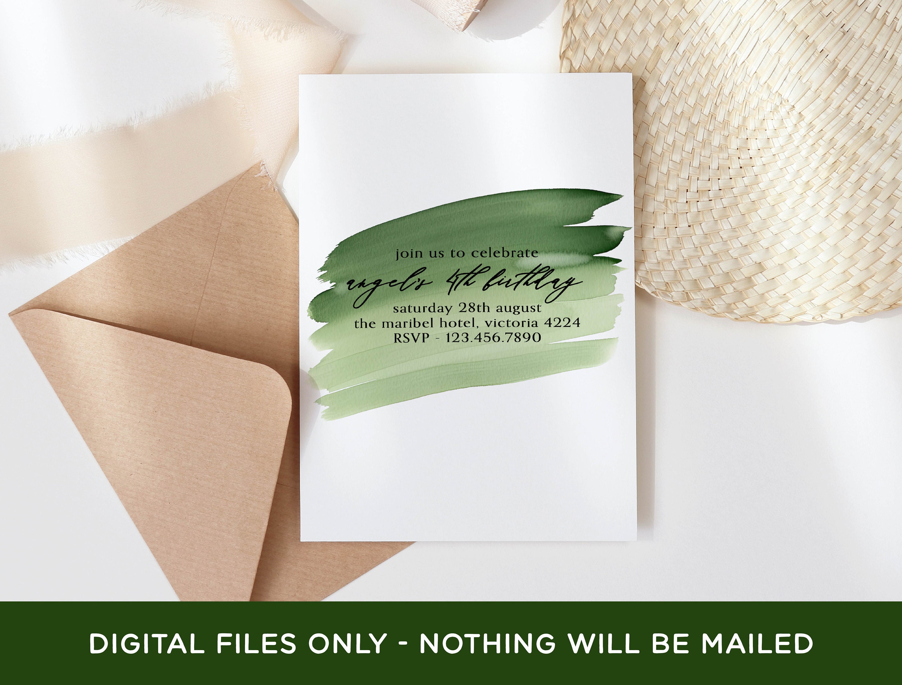 Brush Stroke Clipart Bundle, Sage Green Watercolor Smudge Splodge Stain ...