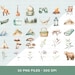 Camping Clipart Bundle, Adventure Watercolor Camper Tent Forest Animal ...