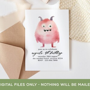 Monster Clipart Bundle - Watercolor Cute Smiling Happy Monsters ...