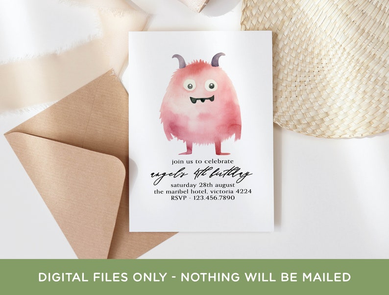 Monster Clipart Bundle Watercolor Cute Smiling Happy Monsters Emotions ...